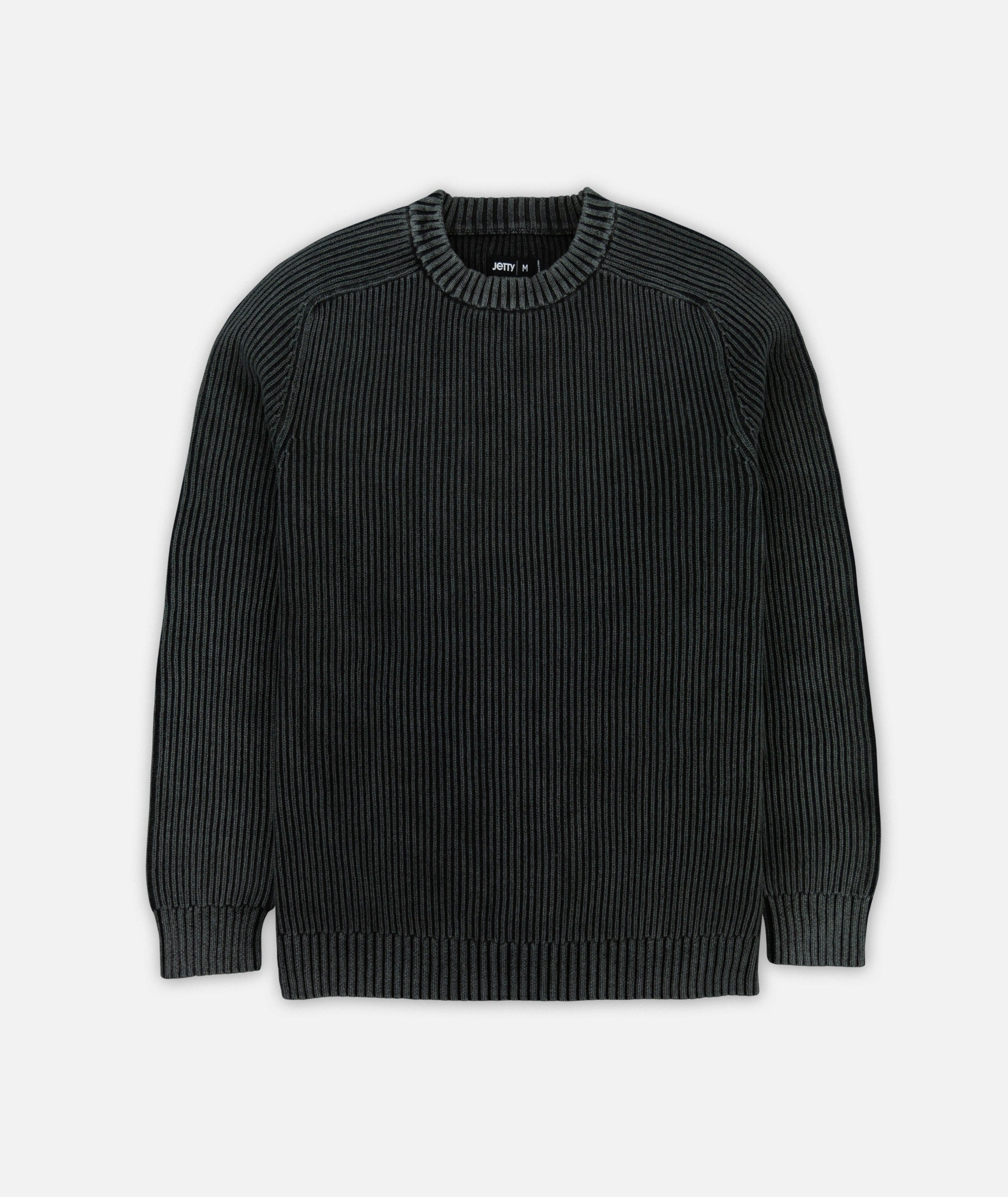 Undertow Washed Crewneck Sweater - Black – Jetty