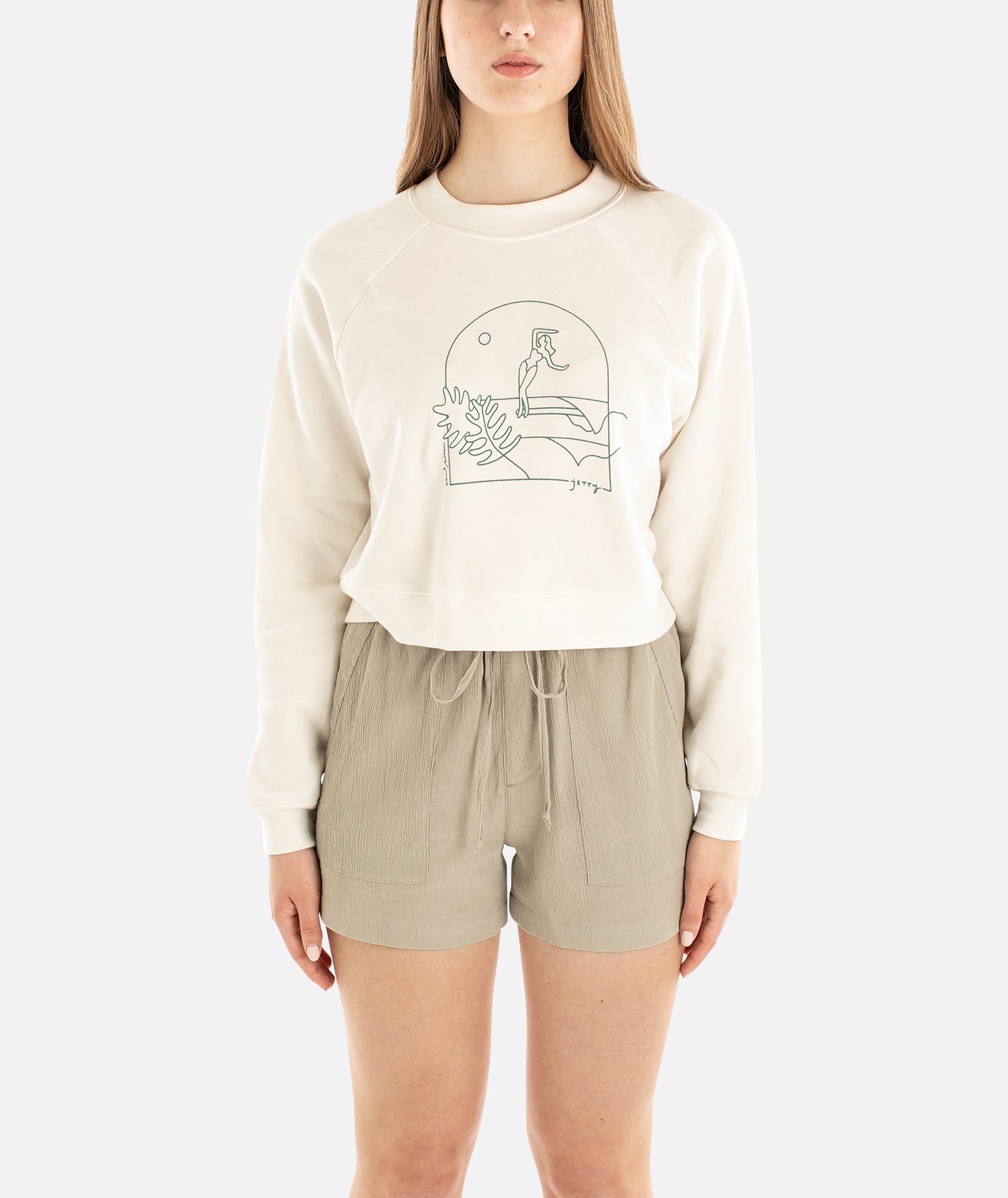 Tidal Romance Crew Neck - White – Jetty